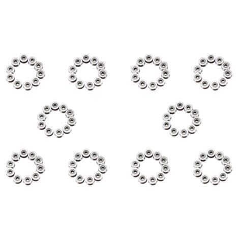 100Pcs U Groove Bearing U624ZZ Steel V-Shaft Bearing Single Ball Pulley ...