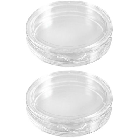 20 Pcs Round Clear Plastic Corner Box 25mm