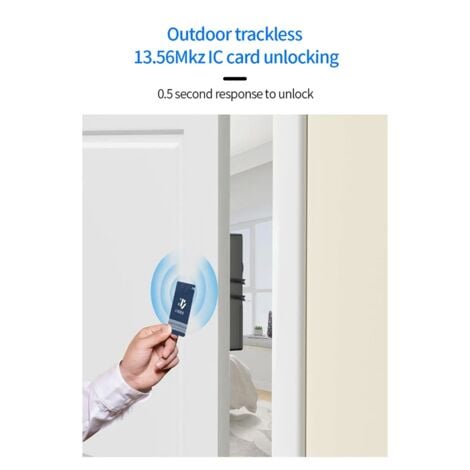 Tuya App IC Card Smart Lock for Wooden Door, Bluetooth, Electronic, No ...