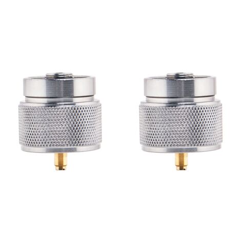 2X Camping Stove Adapter 1LB Propane Tank Inlet and a Lindal Valve ...