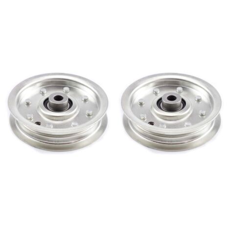 2X White Zinc Single Groove Idler Pulley for Lawn Mower 756-0627 756 ...