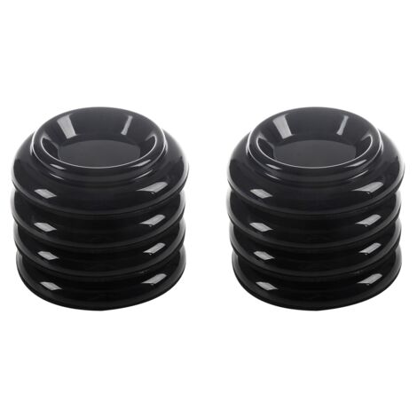 Pieces Piano Cups Plastic Straight Leg Cups Set Pads Accessories (Black)