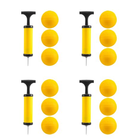 Roundnet 12 Pack Replaceable Mini-Ball Competition Balls with Pump
