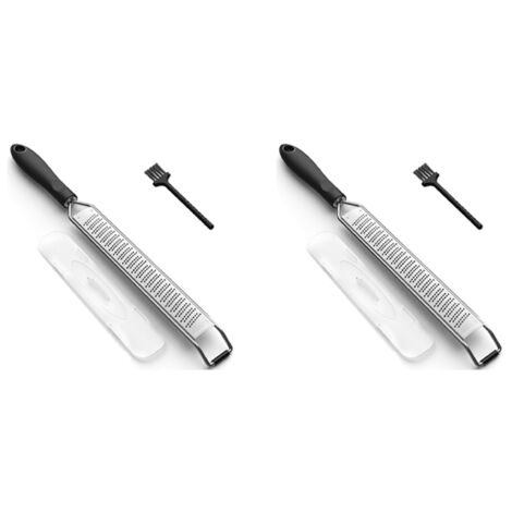 2X Lemon Zester and Cheese Grater - Stainless Steel - Kitchen Utensil ...