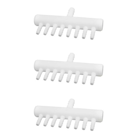 3X 8-Way Plastic Air Valve for Aquarium Tube Valve