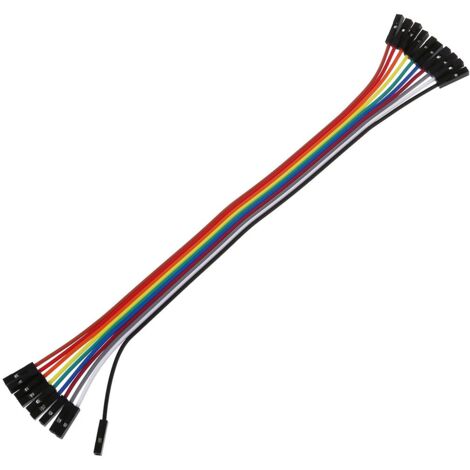 10PCS 20CM 1 Pin Plug Jumper Wires Multicolor