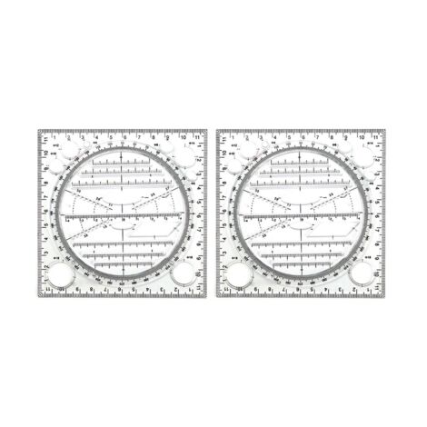 2X Multifunctional Circle Drawing Template, Geometric Tool, Measuring ...