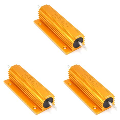 3X Gold Plate Aluminum Resistor Resistor Power 100W, 4 Ohm 4R