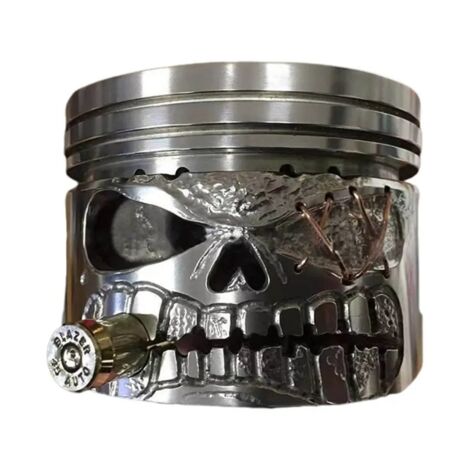 Resin Carved Skeleton Sculpture Ornament Cosplay Halloween Piston Skull ...