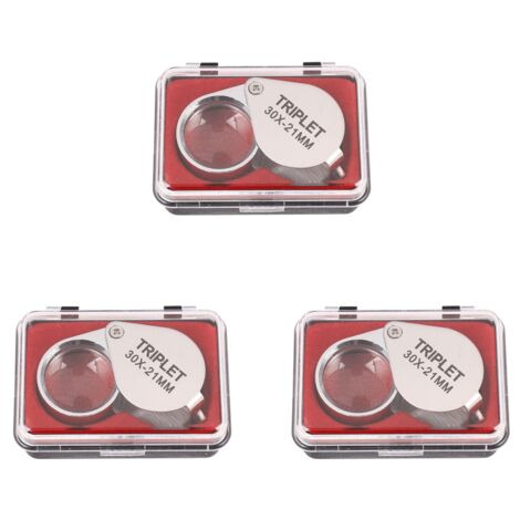 3X Portable 30X Power 21mm Jewelers Magnifier Eye Gold Shop with ...
