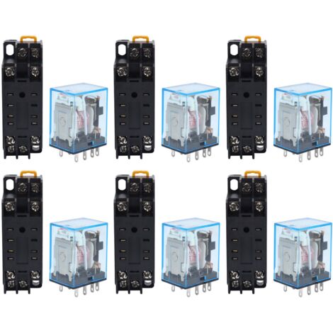 6X 220/240V AC Coil DPDT Power Relay MY2NJ 8 Pin W Socket Base