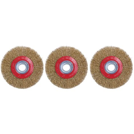 3X Wire Brush Wheel for Bench Grinder Polish + Reducing Adapter Rings ...
