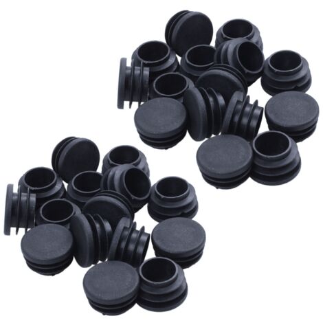 30 Pieces of Table Chair Legs End Caps Round Plastic Tube Diameter 25 mm