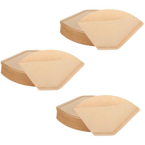 300Pcs Coffee Filters Set Paper Cone Filter Disposable Natural ...