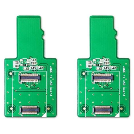 2X EMMC Card to USB Adapter (MicroSD) MicroSD Modules for ROCK PI 4A/4B