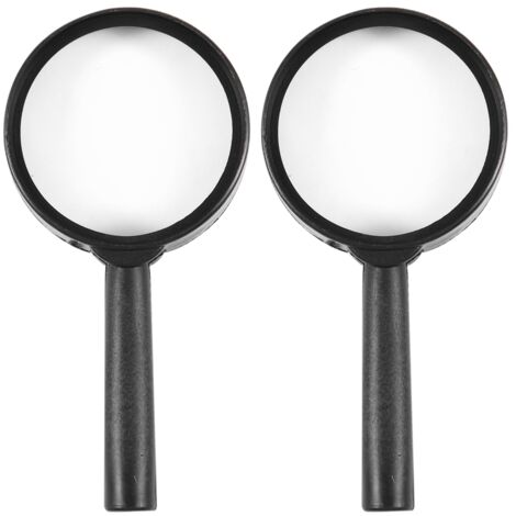 2X Black Plastic Frame 40mm Lens 3X Pocket Magnifier