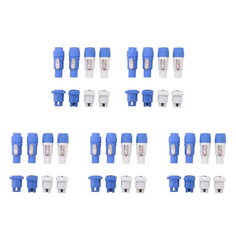 20 Sets PowerCON Connectors, NAC3FCA + NAC3MPA-1 and NAC3FCB NAC3MPB-1 ...