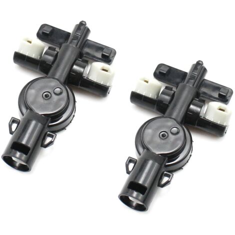2X Headlight Washer Nozzle Spray Jet Connector Adapter Holder for
