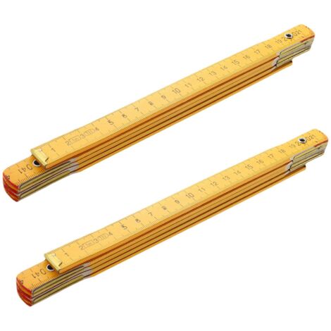 2X Portable Folding Wooden Carpenter Ruler 100cm