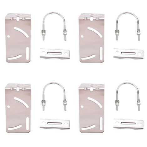 4X Outdoor Patch Antenna Bracket L-Shaped Mounts Hoop U-Type Pole ...