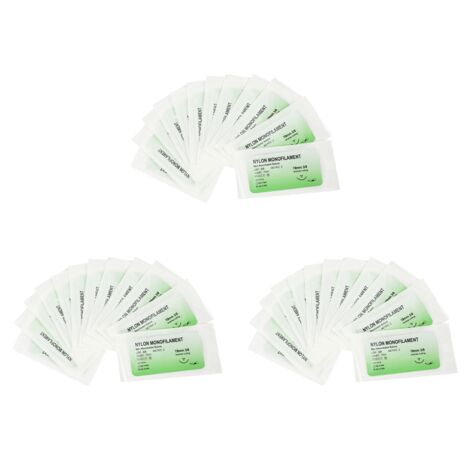 36 Pieces 3/0 Nylon Monofilament Needle Suture Practice Kit