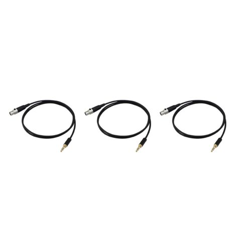 3X 3.5mm Jack to 3 Pin Mini XLR for Bm800 Pc Headphone Mixer Microphone ...