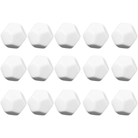 15Pcs 22mm Blank White Acrylic Dice Squares D12 Rounded for Fun, DIY ...