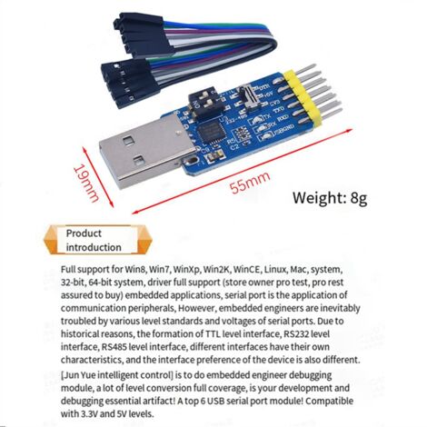 6 in 1 Multifunctional USB to UART Serial Port Module USB TTL 485 232 ...