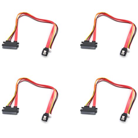 4X Built-in Hard Drive Data Power Cable 4 Pin and SATA 3.0 Male to 22 ...