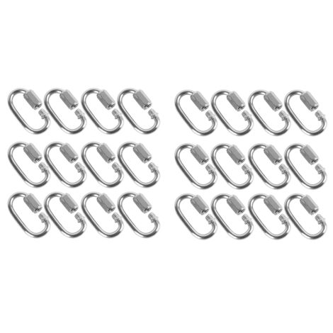 24Pcs 4MM Stainless Steel Link Chain Connector Series, Heavy Duty D ...