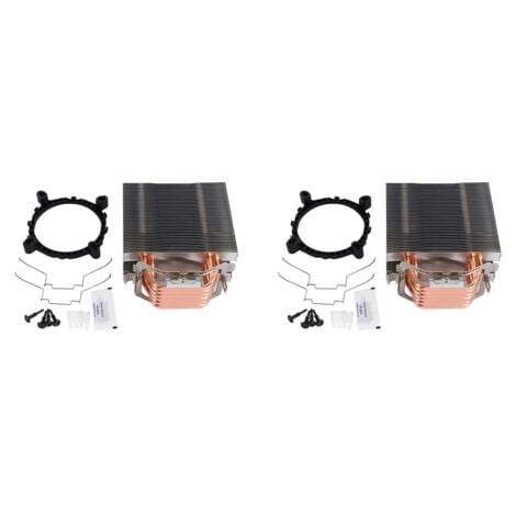 2X 12cm CPU Cooler Fan 6 Copper Heatpipes Cooling Radiator LGA 1150 ...