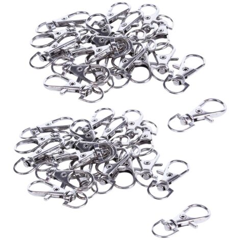 40 Pcs Metal Lobster Trigger Swivel Clasp Hooks Clip Buckle Making 35mm