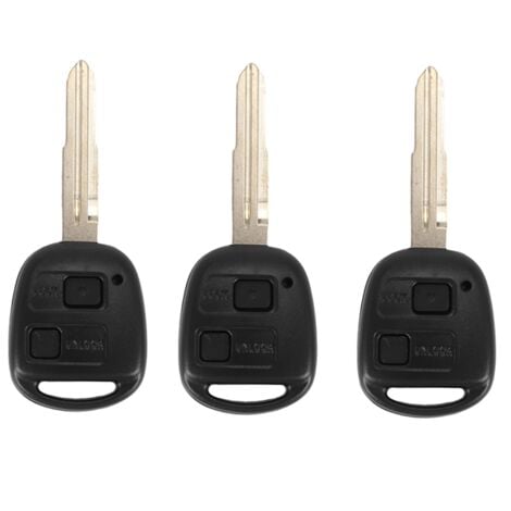 3X 2 Button Remote Key Shell Case for Yaris