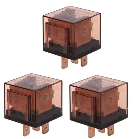 3X DC 24V 80A 1NO 1NC SPDT 5 Pin Green Relay Indicator Car Automotive Truck