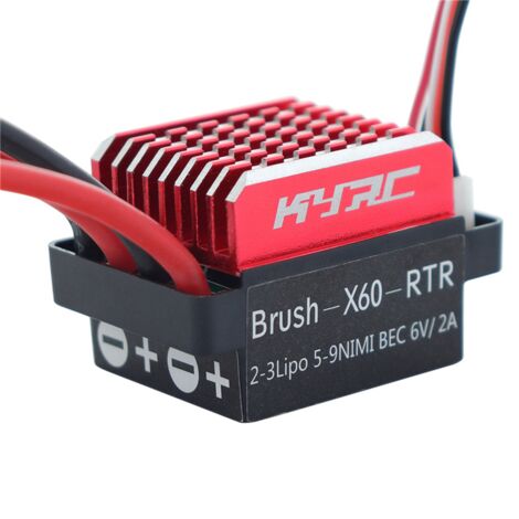 3X 1060 60A Waterproof Brushed ESC Speed Controller Brake and Reverse ...