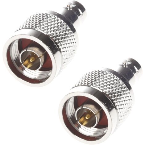 2X N Type Jack Male To BNC Connector Straight