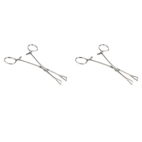 2X Triangle Opening Pliers Piercing Tool Stainless Steel Body for Ear ...