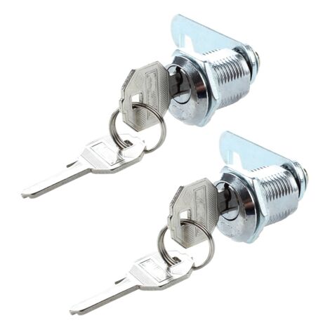 2X Cam Lock Cylinder for Mailbox Drawer 20mm + 2 Keys