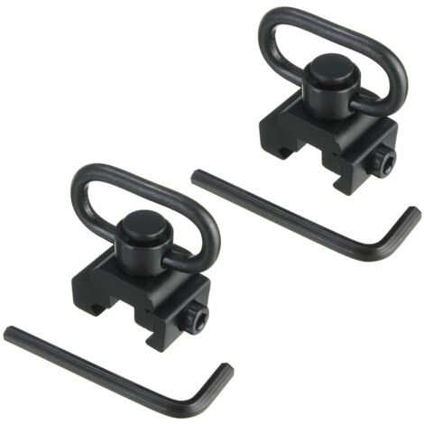 2X Liberation QD Sling Swivel Loop 20mm cSling Rail Mount Black