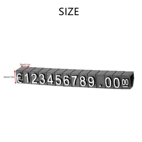150 Sets Plastic Cubes Price Display Labels Number Adjustable Holder Tag