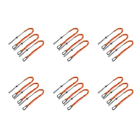 18-Piece Safety Tool Lanyard Set with Carabiner, Adjustable Shock ...