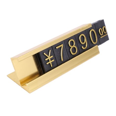 114 Groups Gold Metal Arabic Numerals Price Tags Set
