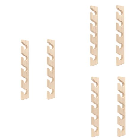 6 Pcs Wooden Wall Mounted Hat Rack Baseball Caps Organizer Wall Mounted ...