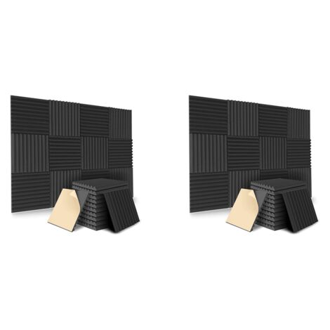 24 Pack Self-Adhesive Acoustic Panels, Soundproof Foam, High Density ...