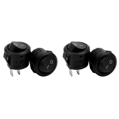 4X Self-Locking Push Button Toggle Switch On Off for Car Auto Boat Black