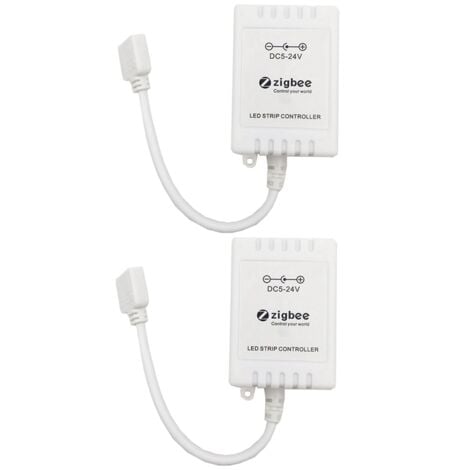 2X Tuya Zigbee RGB Smart LED Controller for Light Strip 5V-24V Compatible ZHA Zigbee2MQTT ...