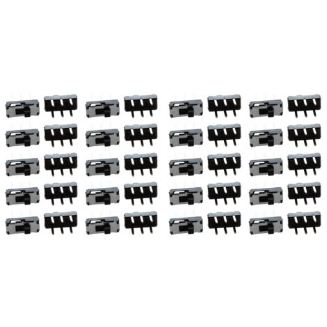 40 Pcs On/Off/on DPDT 2P2T 6 Pin Vertical DIP Slide Switch 9X4X3.5mm