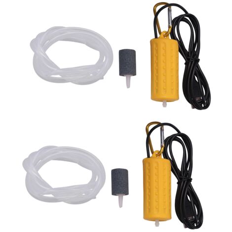2X Mini USB Air Aeration Pump Aquarium Aerator Oxygen Go Fishing Fish ...