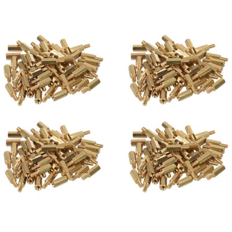 200 Pcs M3 Male x 11mm Length Brass Thread PCB Standoff Spacers
