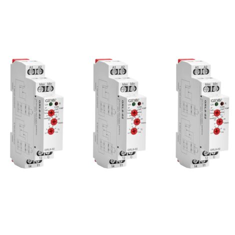 3X GRL8-02 Liquid Level Control Relay 10A ACDC24V-240V Wide Voltage ...